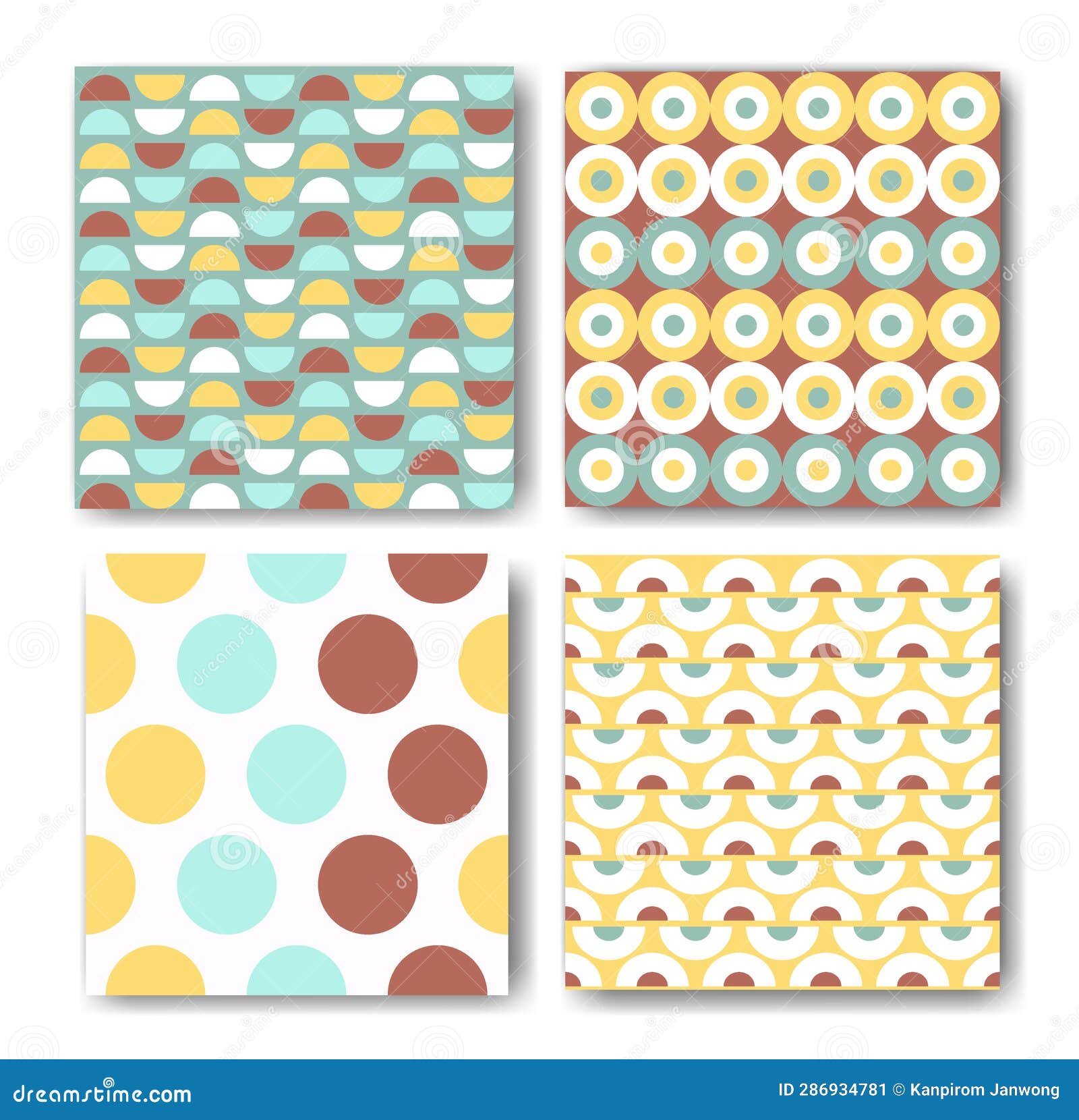 Set of Simple Geometric Patterns. Stock Illustration - Illustration of ...