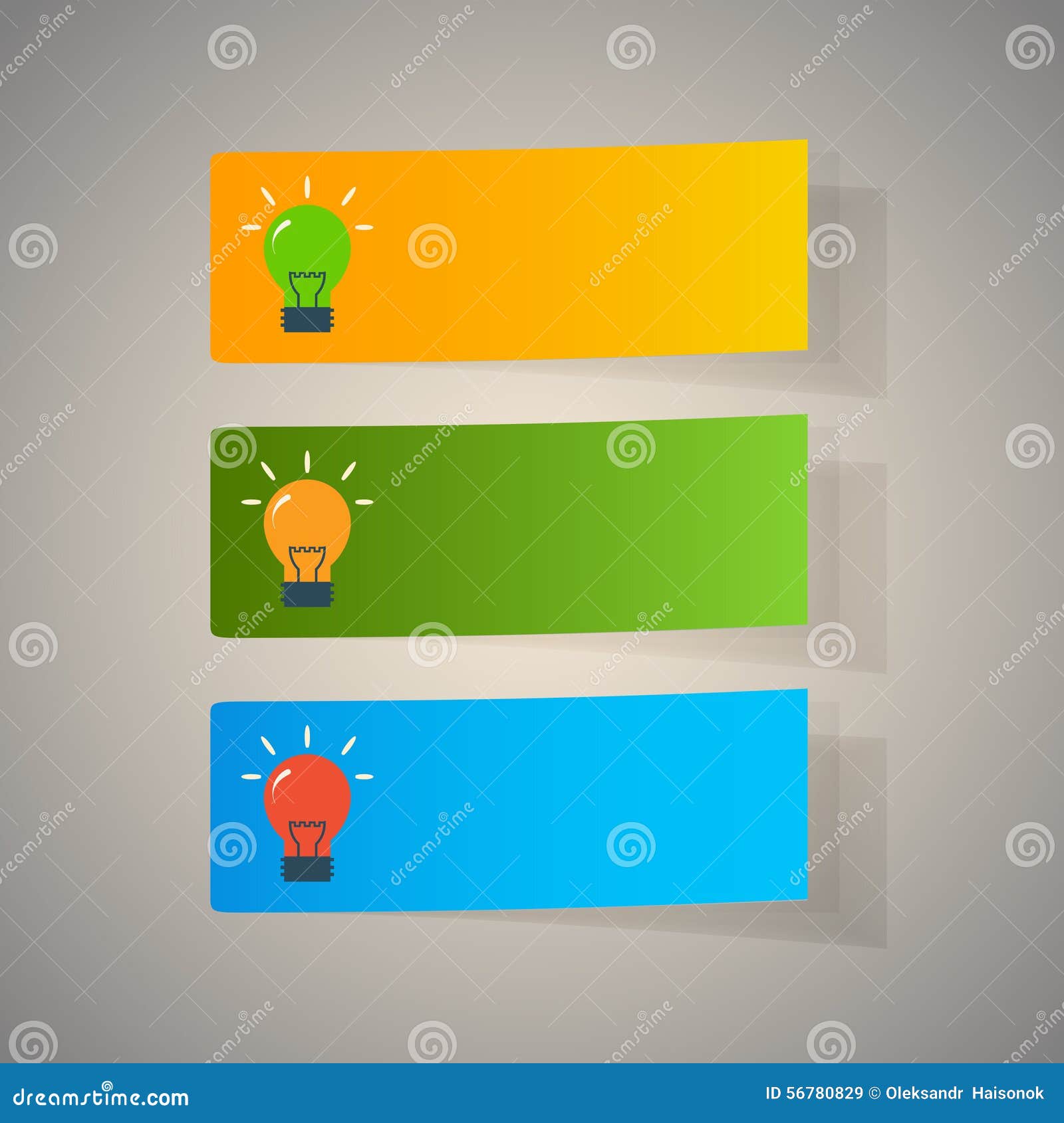 Set of Simple Icons Flat Color Light Bulbs Stock Vector - Illustration ...