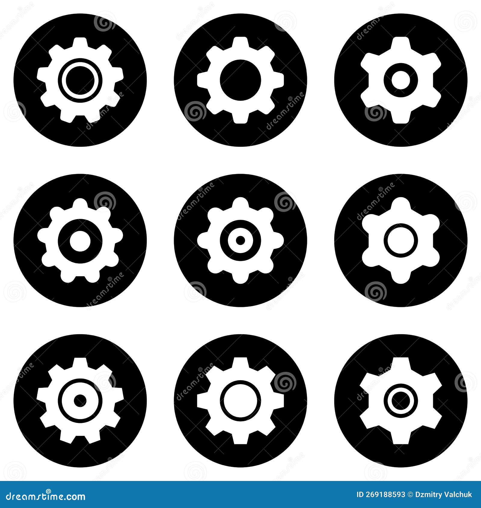 Set of Simple Icons on a Theme Settings, Vector, Design, Collection ...
