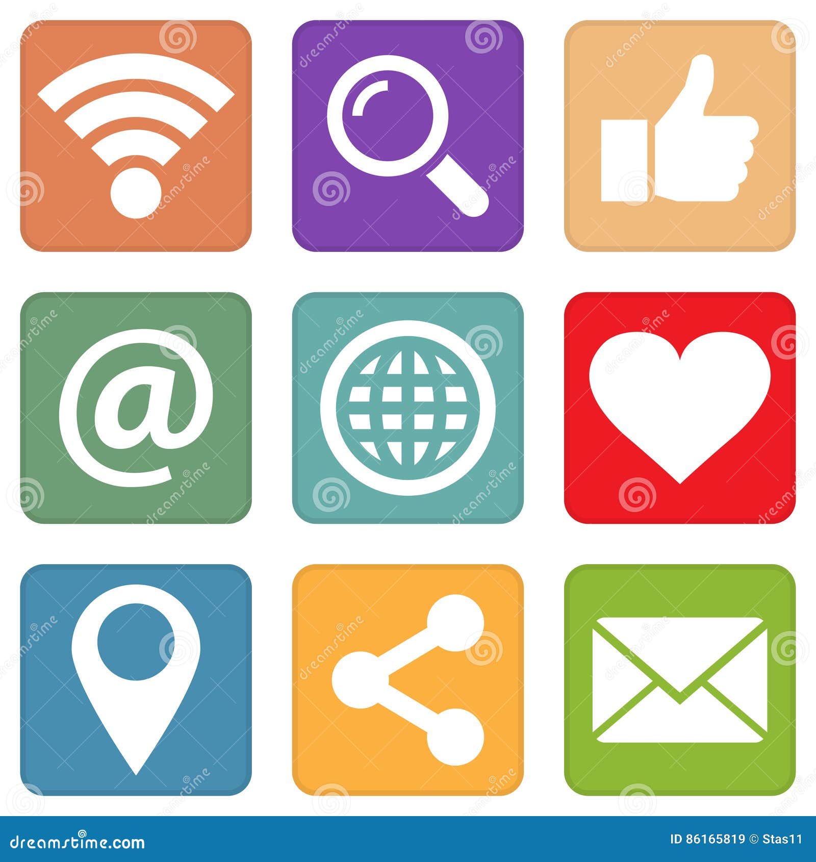 Simple Internet Of Things Icon Set. Symbols For IOT With Flat Design ...