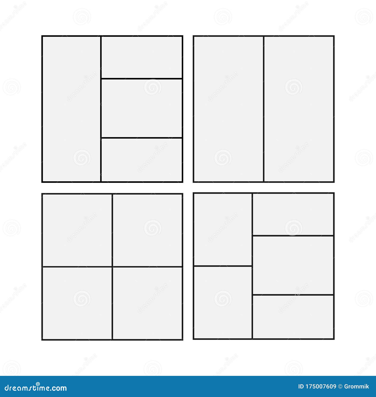 Set of Simple Layouts for Planning, Printing, and Presentation. Simple ...