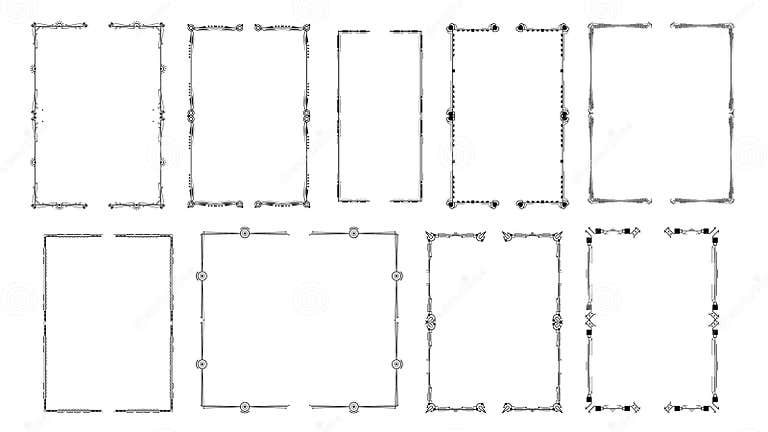 Set Simple Line Collection Different Doodle Brackets, Parentheses ...