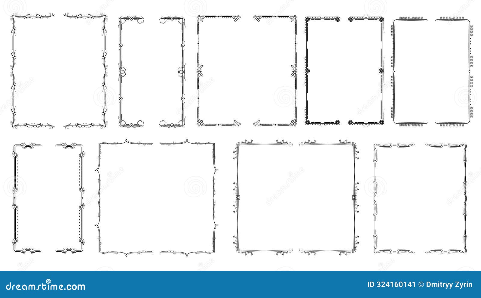 Set Simple Line Collection Different Doodle Brackets, Parentheses ...