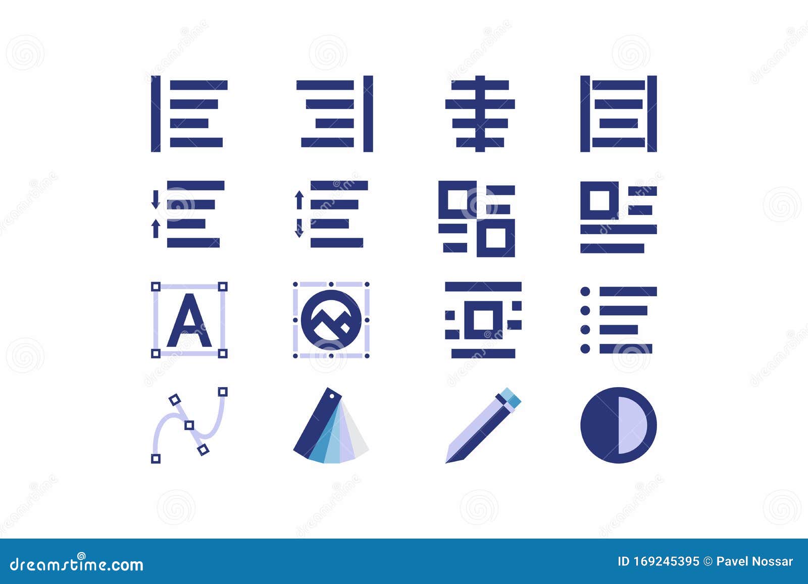 A Set of Simple Linear Icons for the Content Editor. Modern Simple ...