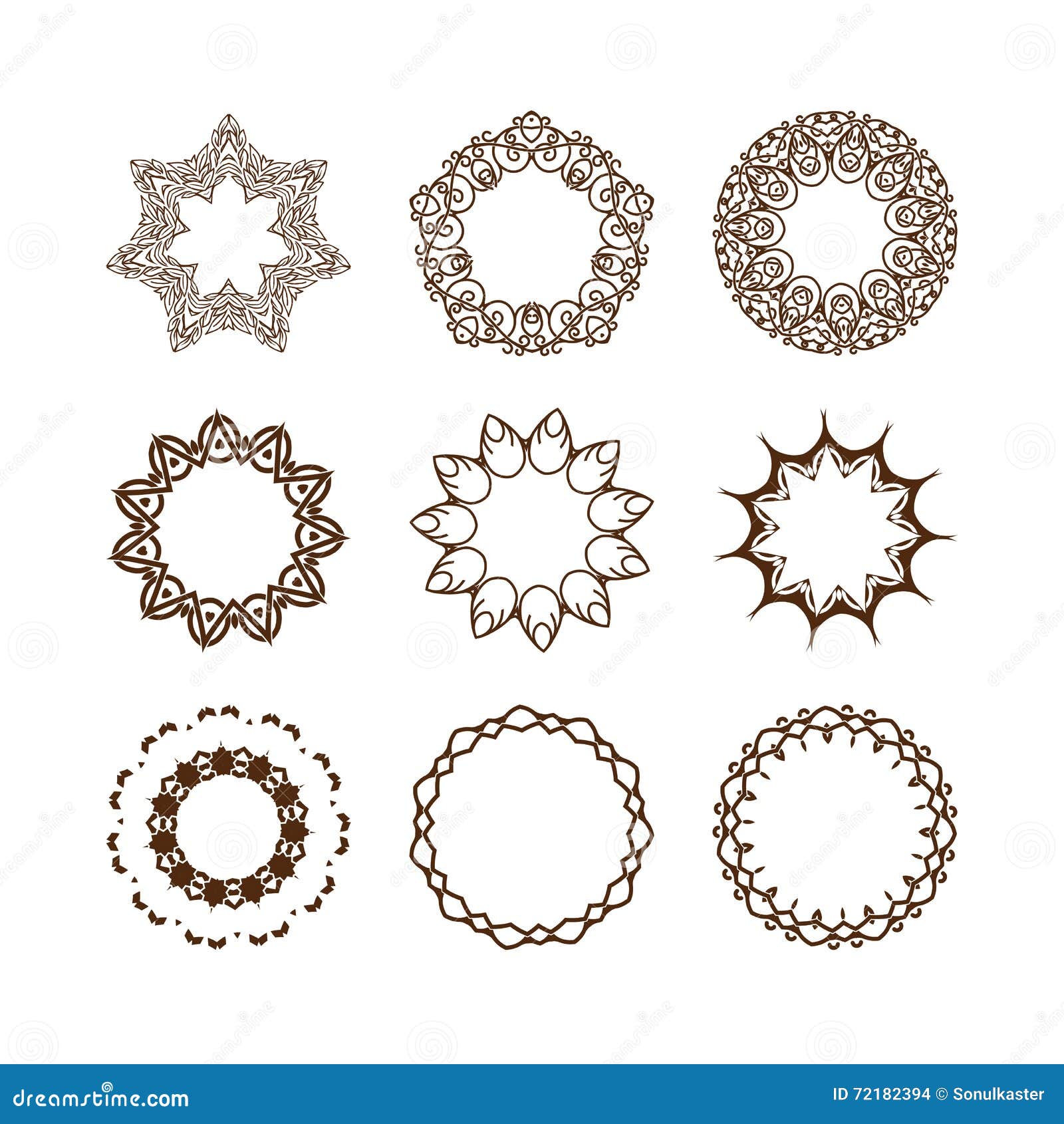 Set of Simple Linear Monograms. Stock Vector - Illustration of ...