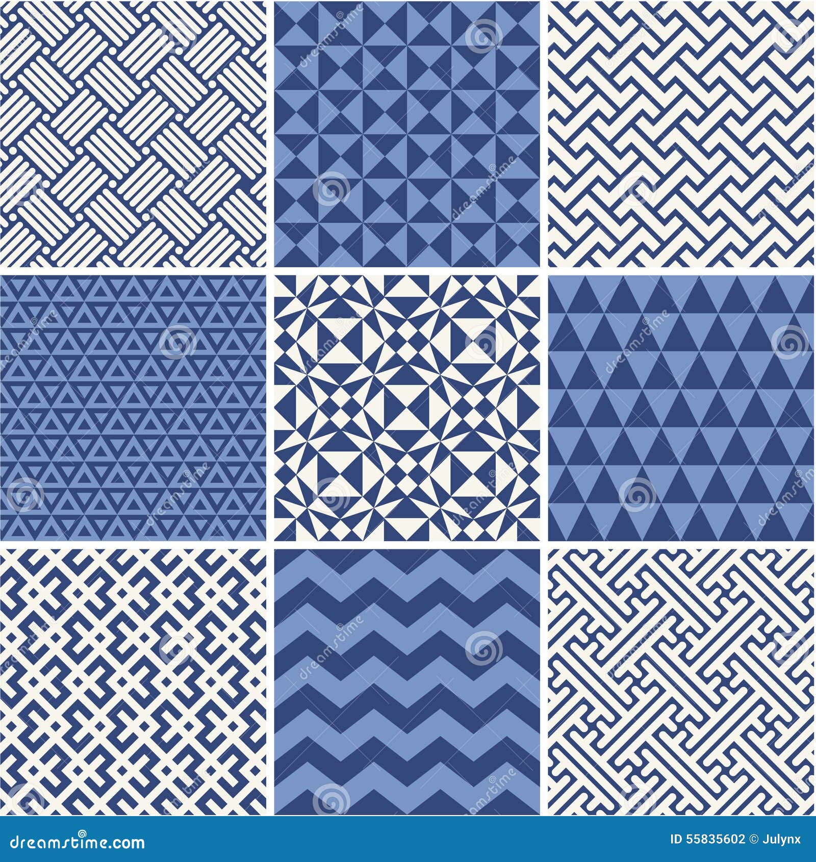 Set of Simple Monochrome Geometric Ornaments Stock Vector ...