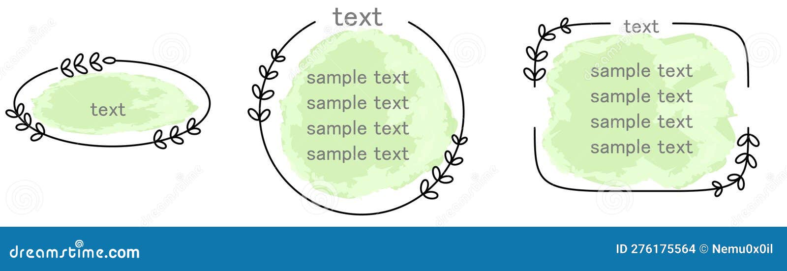 Set of Simple Monochrome Wire-style Text Frames. Stock Illustration ...