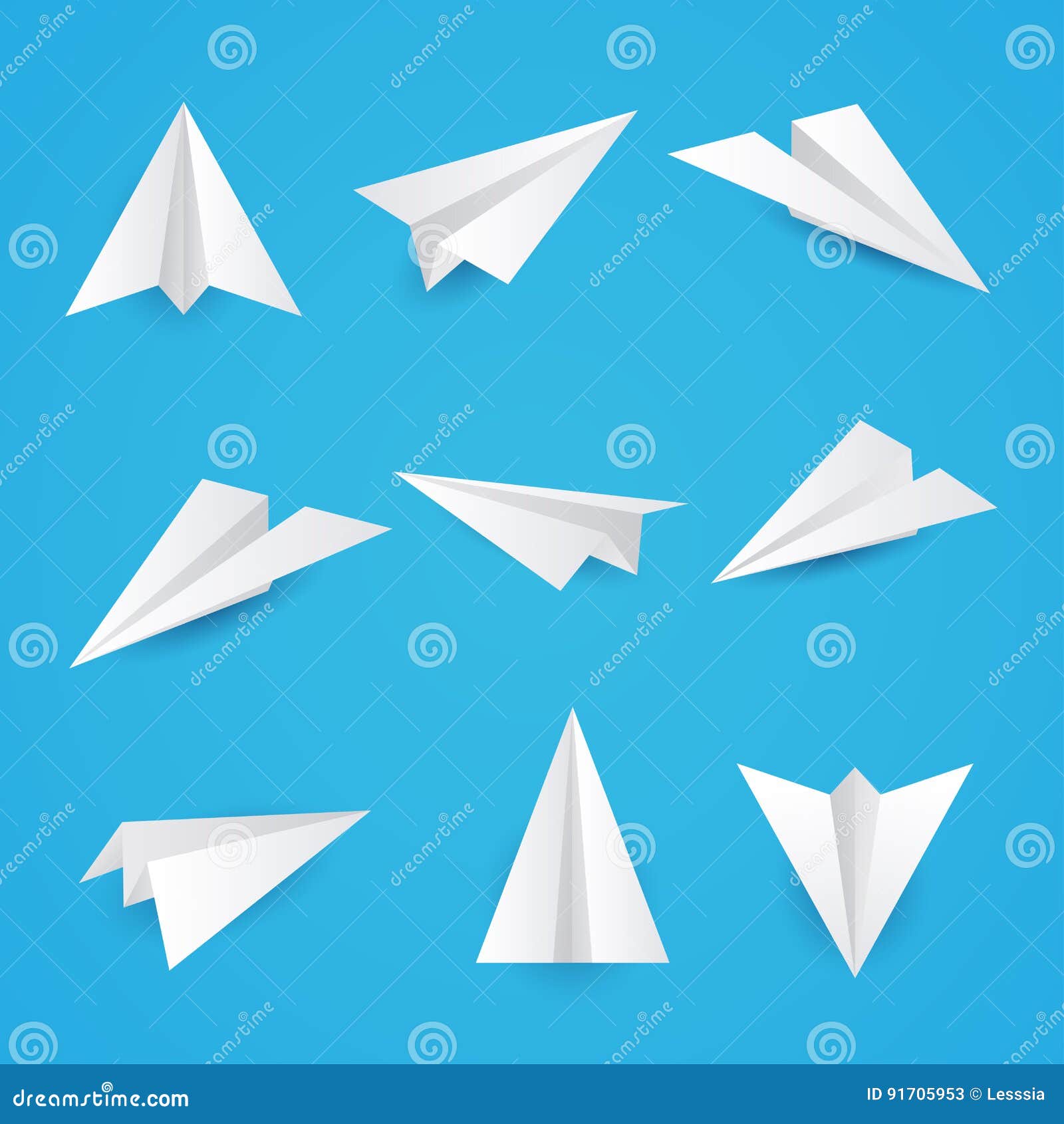 Set a Simple Paper Planes Icon. Stock Vector - Illustration of ...