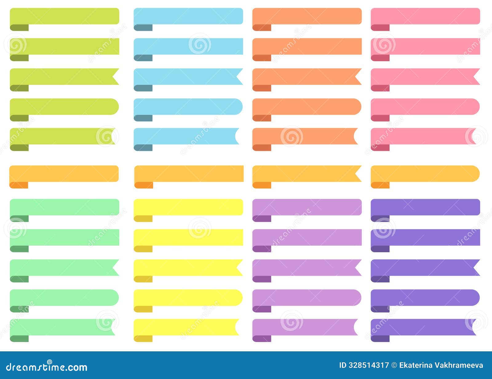 A Set of Simple Ribbon Frames that Can Be Used for Anything. Stock ...