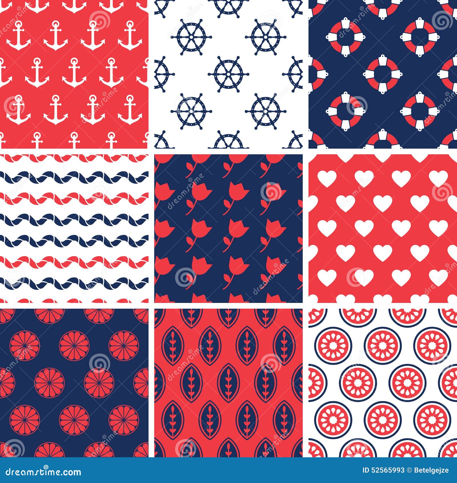 Set of Simple Seamless Abstract Summer Patterns. Vector Colorful Stock ...