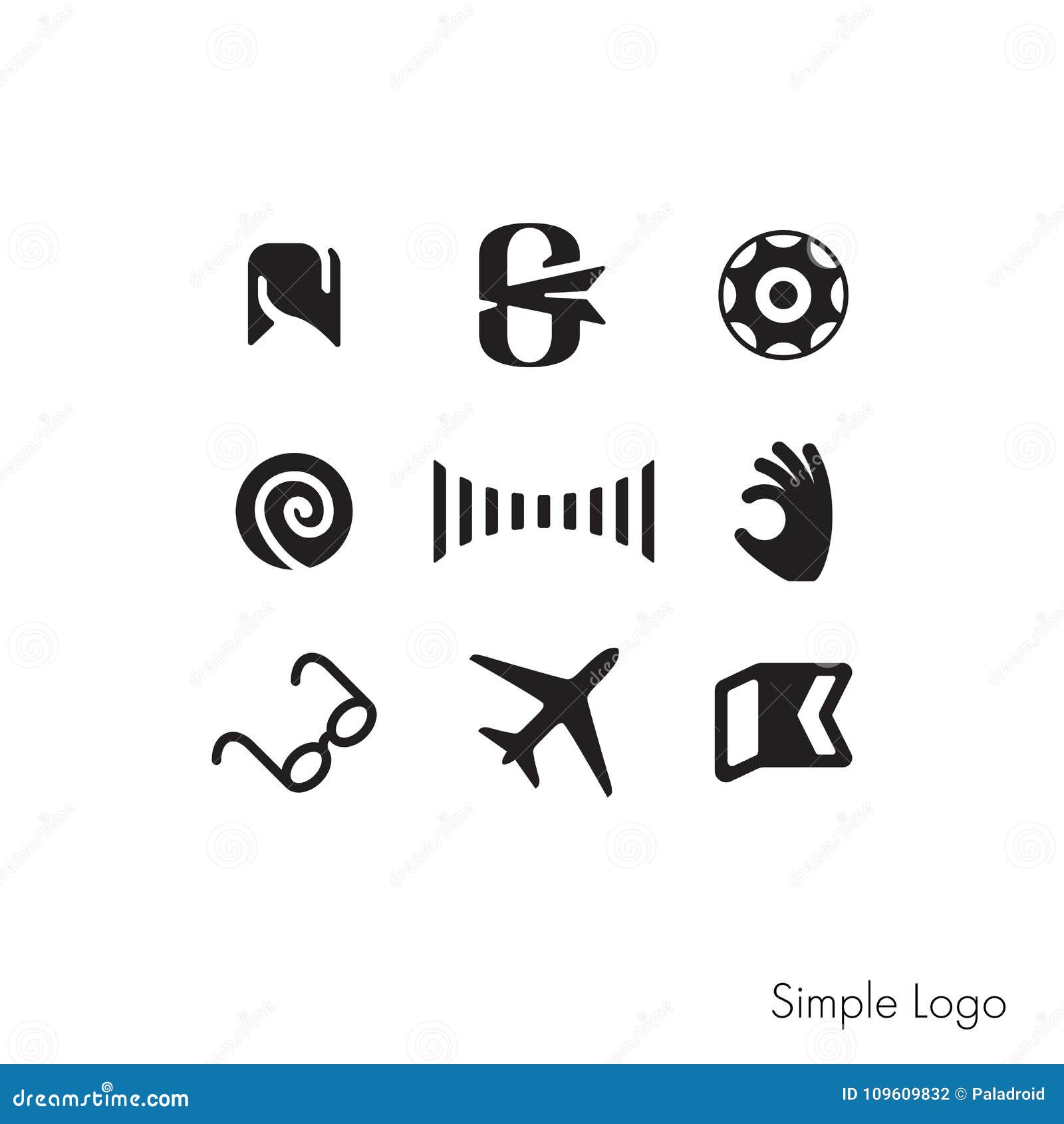 A Set of Simple Signs for Your Logo Stock Vector - Illustration of flat ...