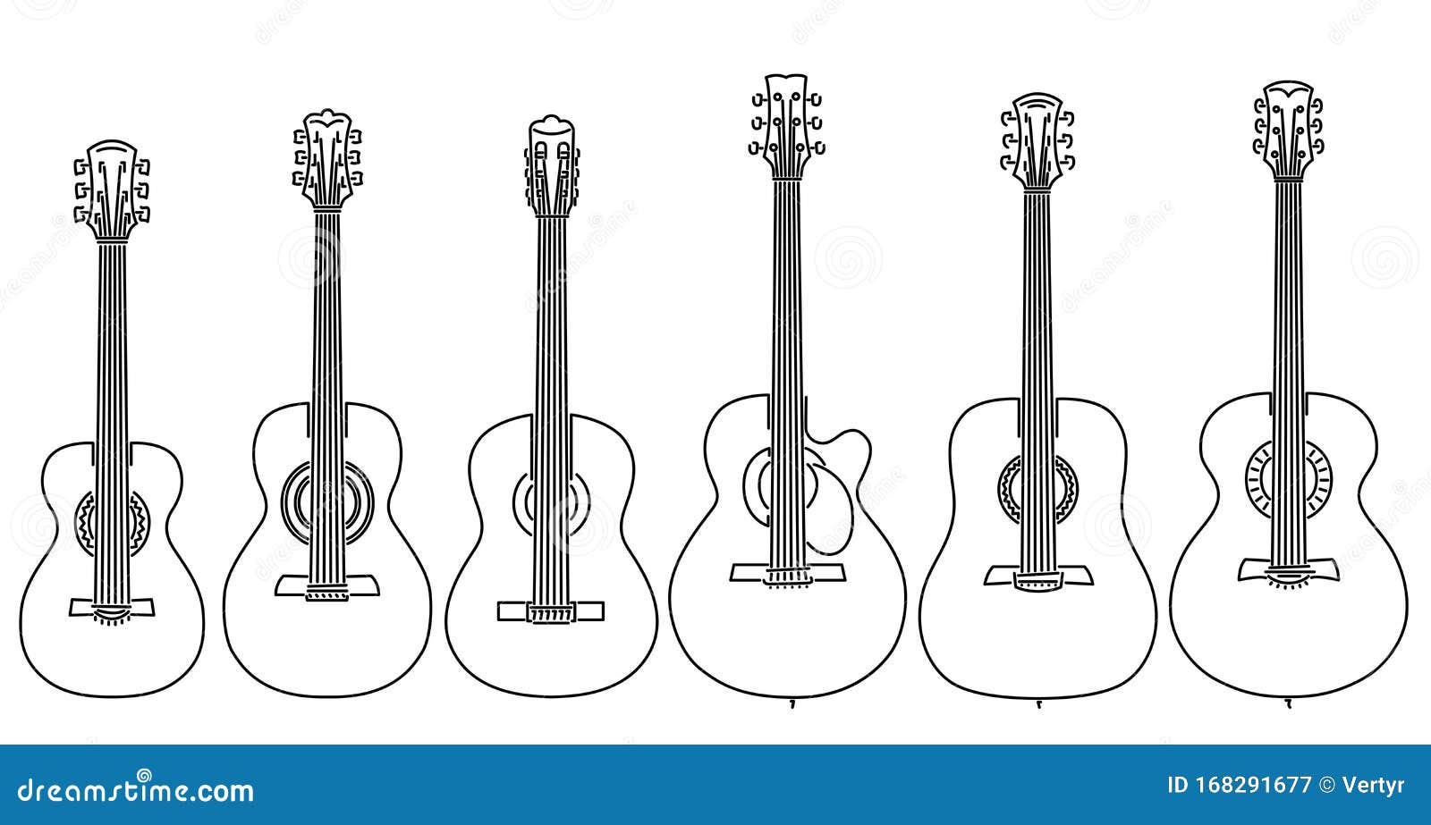 Stringed Musical Instruments Isolated On White Background Vector Set ...