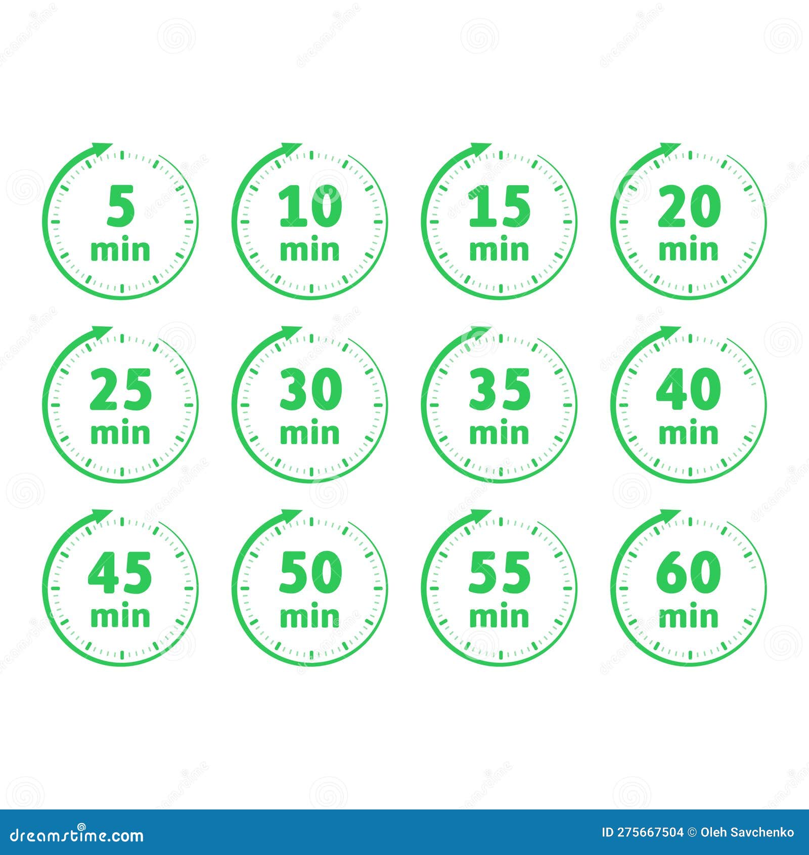 Set of Simple Timers. Set of Elements Stock Illustration - Illustration ...