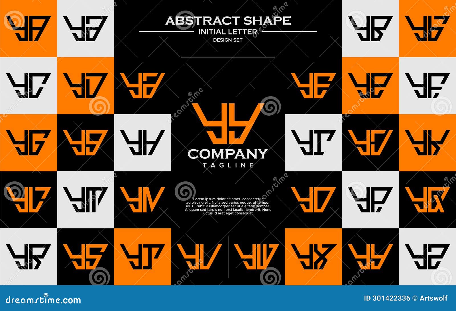 Set of Simple Trapezoid Shape Letter Y YY Logo Design Stock Vector ...