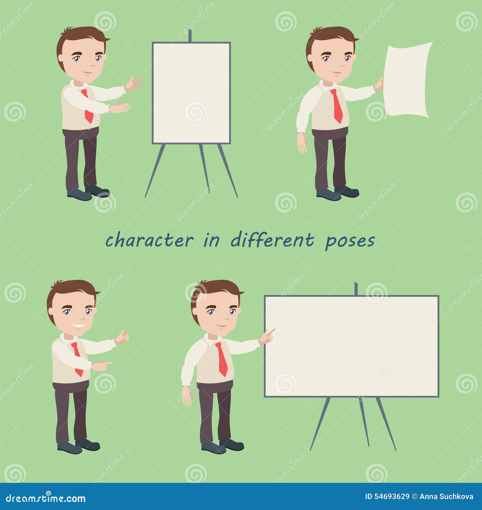 Universal Characters In Different Poses. Icon Cartoon Vector ...