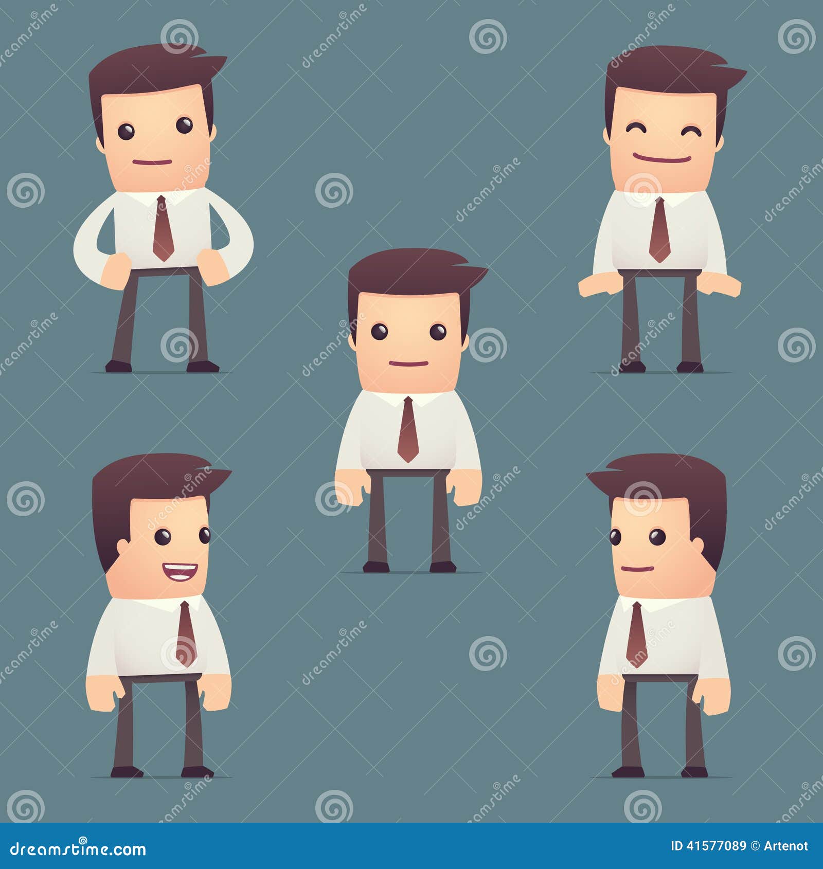 Set of Simple Universal Characters in Different Stock Vector ...