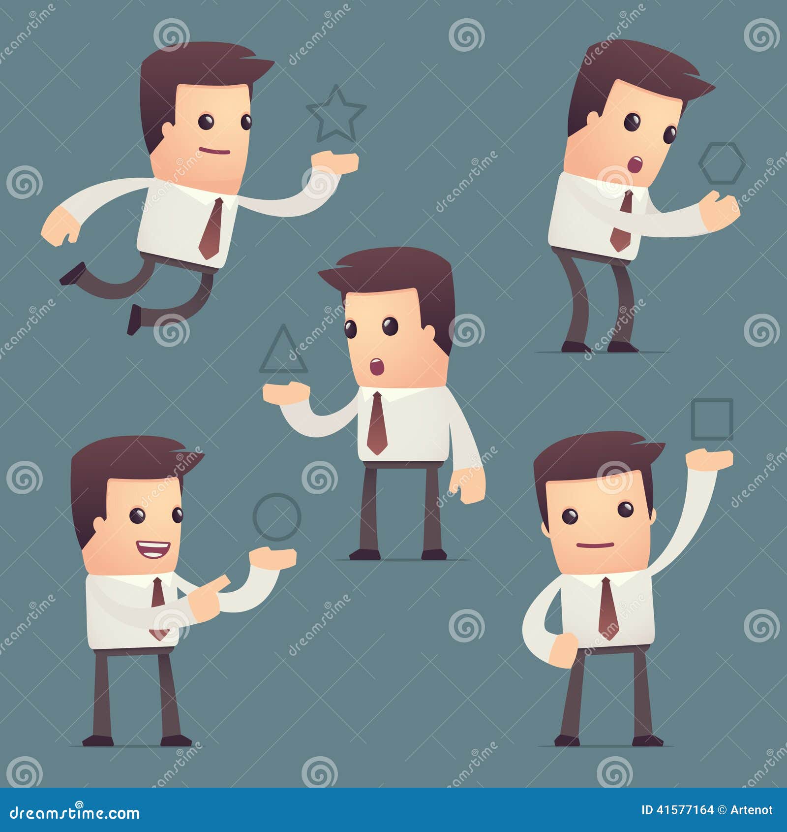 Set of Simple Universal Characters in Different Stock Vector ...