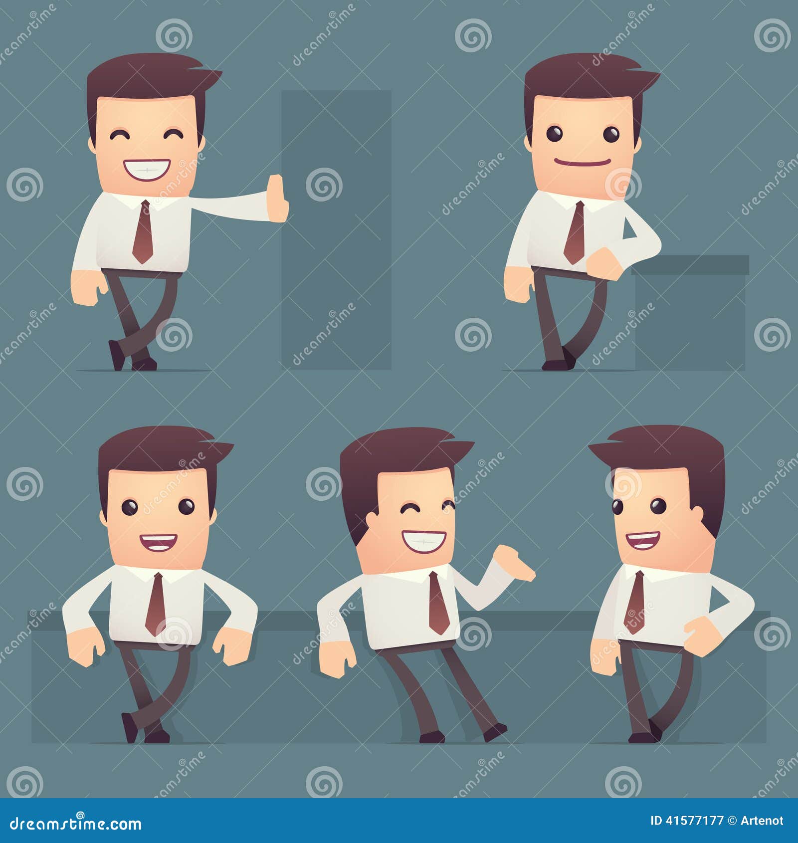 Set of Simple Universal Characters in Different Stock Vector ...