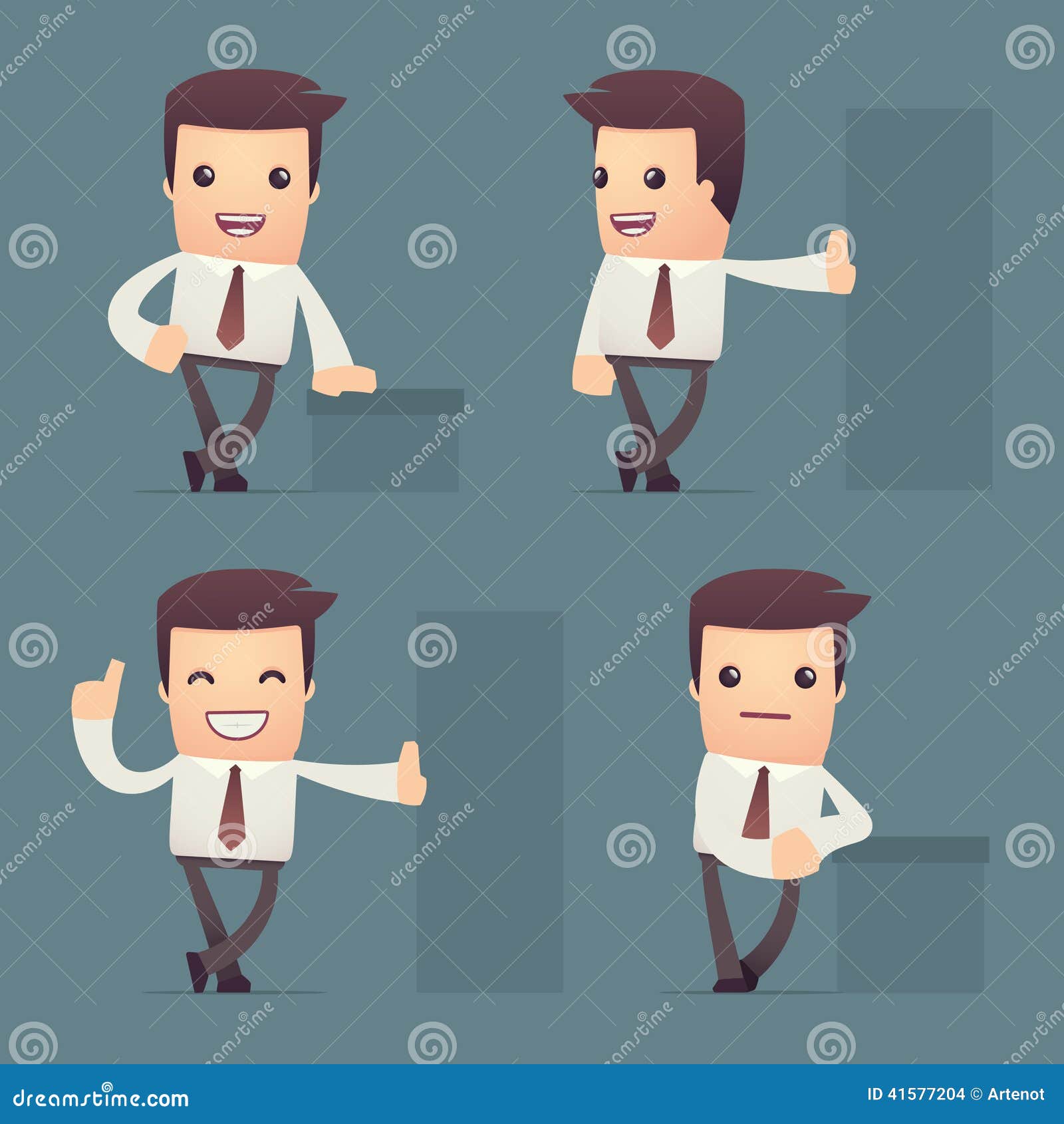 Set of Simple Universal Characters in Different Stock Illustration ...