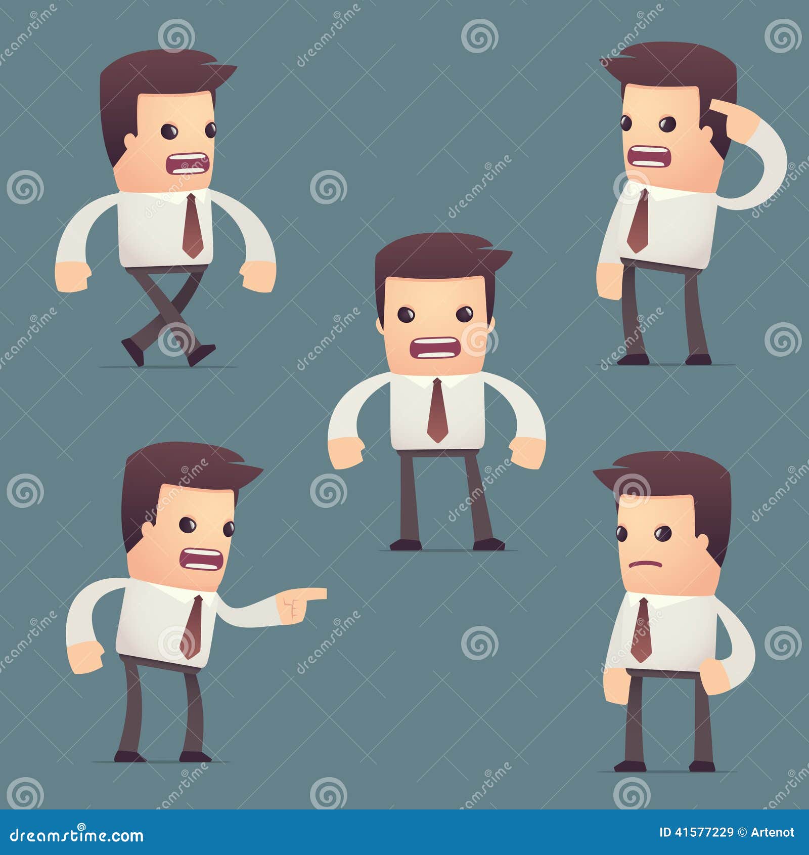 Set of Simple Universal Characters in Different Stock Vector ...