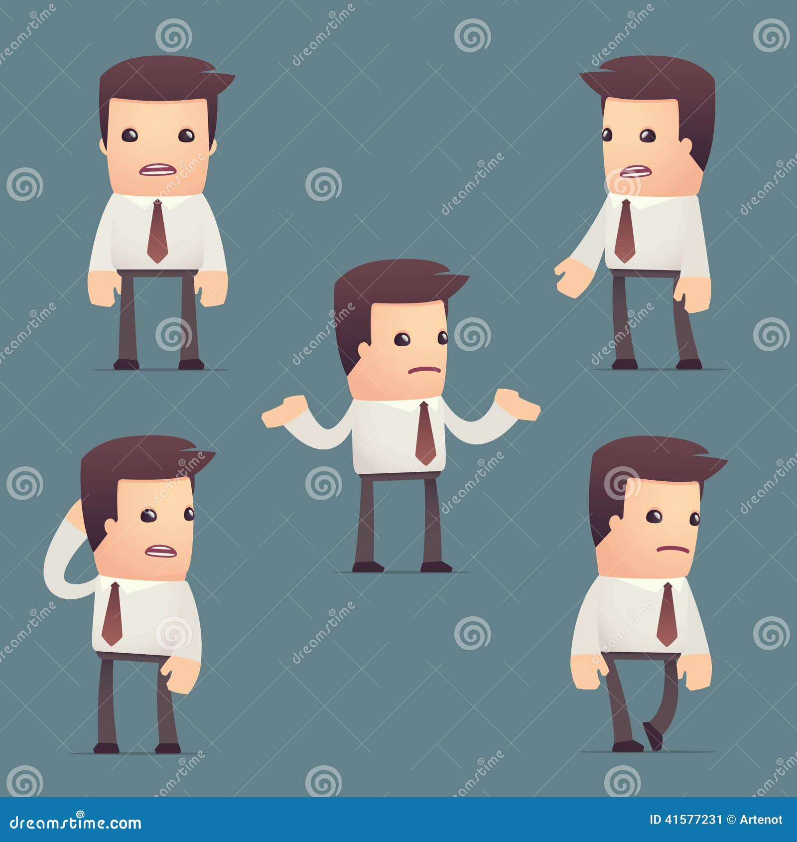 Set of Simple Universal Characters in Different Stock Vector ...