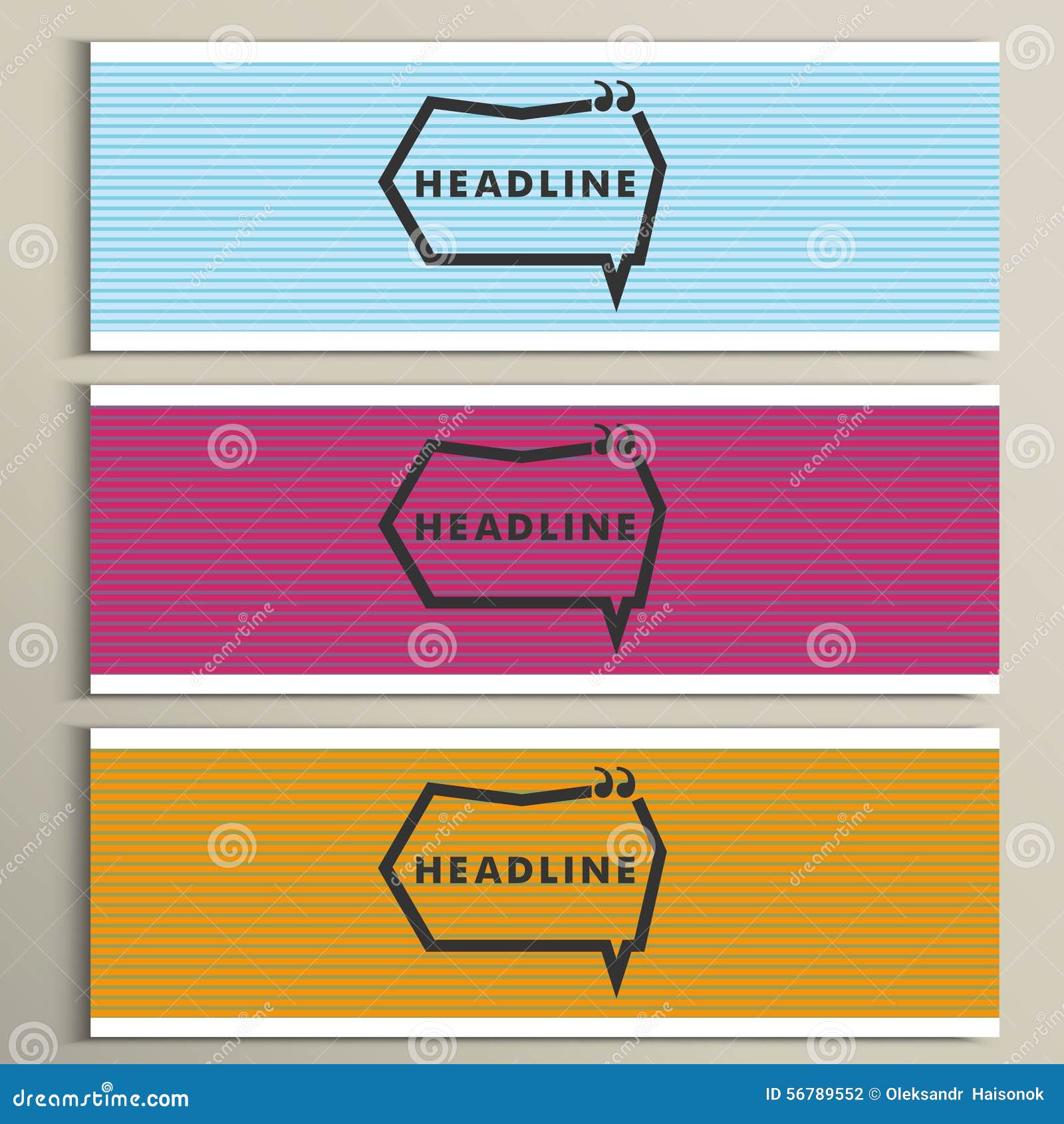 Set Simple Vector Banners with Speech Bubbles Stock Vector ...