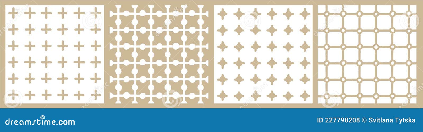 Set of Simple Vector Hand Drawn Beige Seamless Patterns. Hand Drawn ...