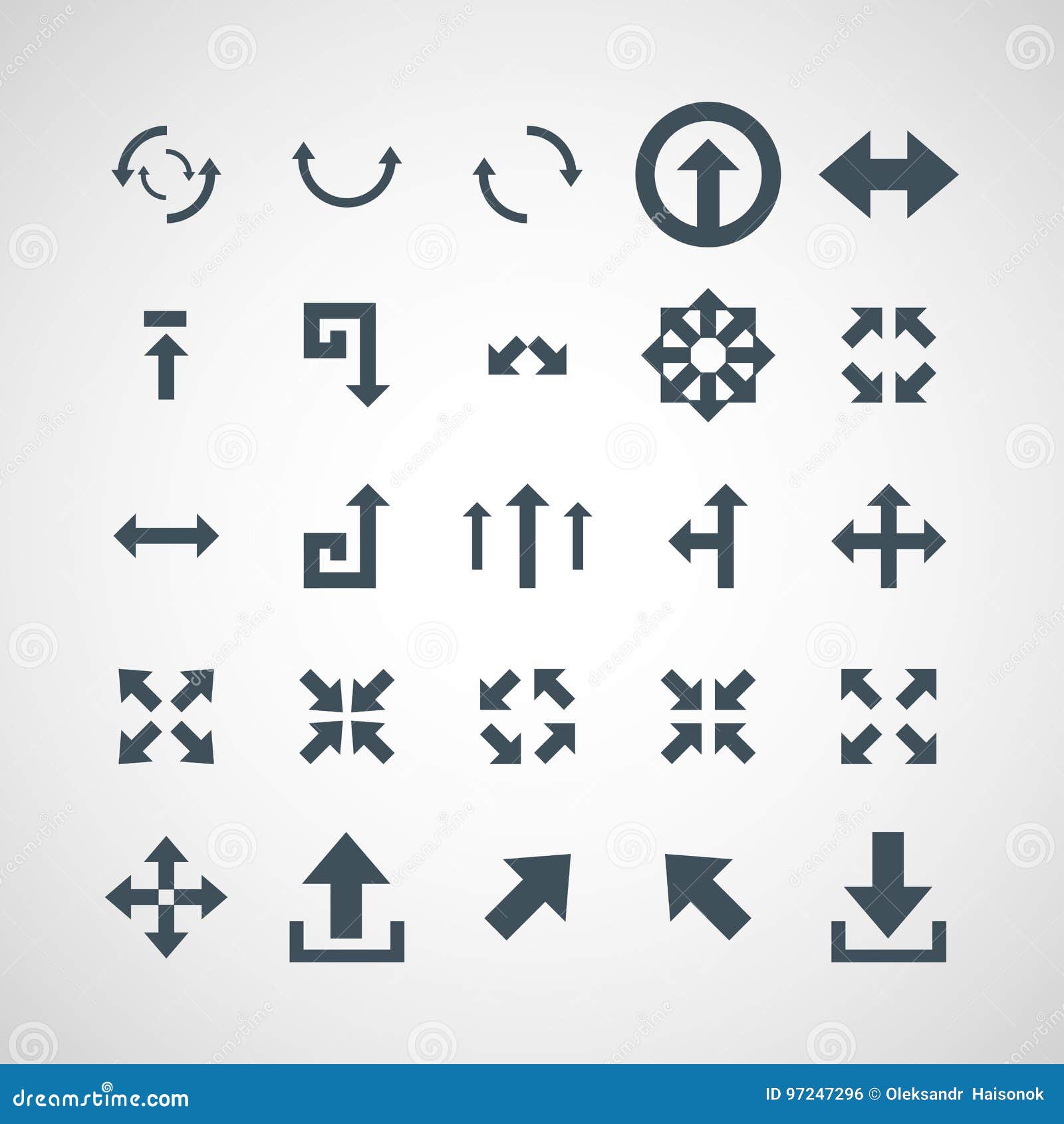 Set of Simple Vector Icons Arrows Stock Vector - Illustration of next ...