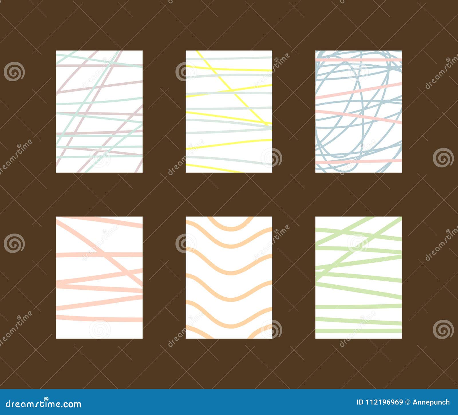 Set Of Simple Vertical Backgrounds With Scribbles And Lines. Cartoon ...