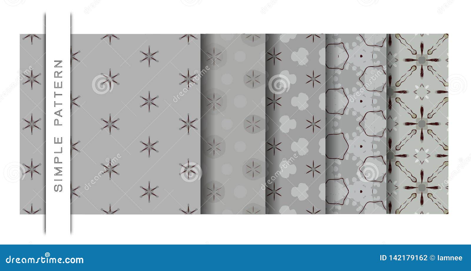 Set of the Simple Wallpaper Pattern Background Stock Vector ...