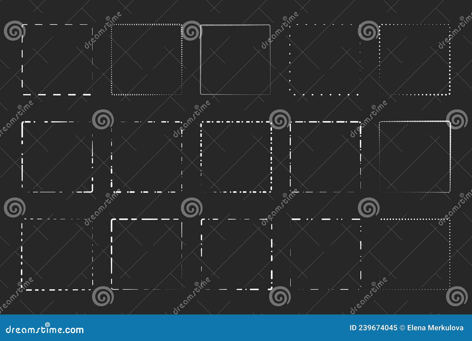 Set of Simple White Frames. Vector Illustration Stock Vector ...