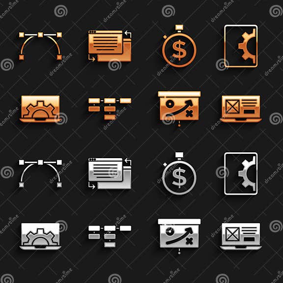 Set Site Map, Web Development, UI or UX Design, Planning Strategy Concept, Time is Money, Bezier ...