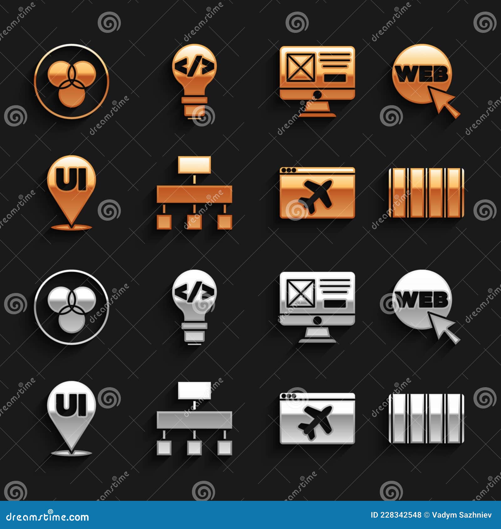 Set Site Map, Web and Graphic Design, Color Palette Guide, Website Template, UI UX, RGB CMYK ...