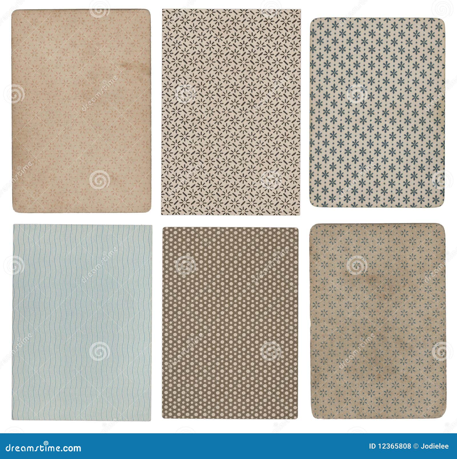 Set of Six Antique Playing Cards Stock Photo - Image of playing ...