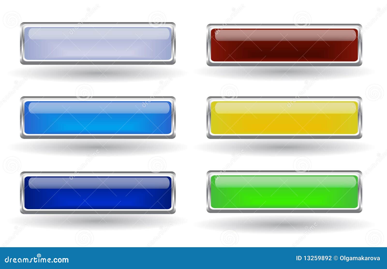 Set of six buttons stock vector. Illustration of gray - 13259892