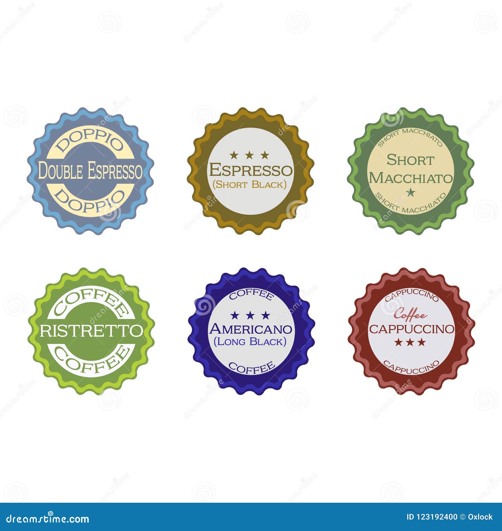 Coffee Tags Isolated on a White Background Stock Vector - Illustration ...