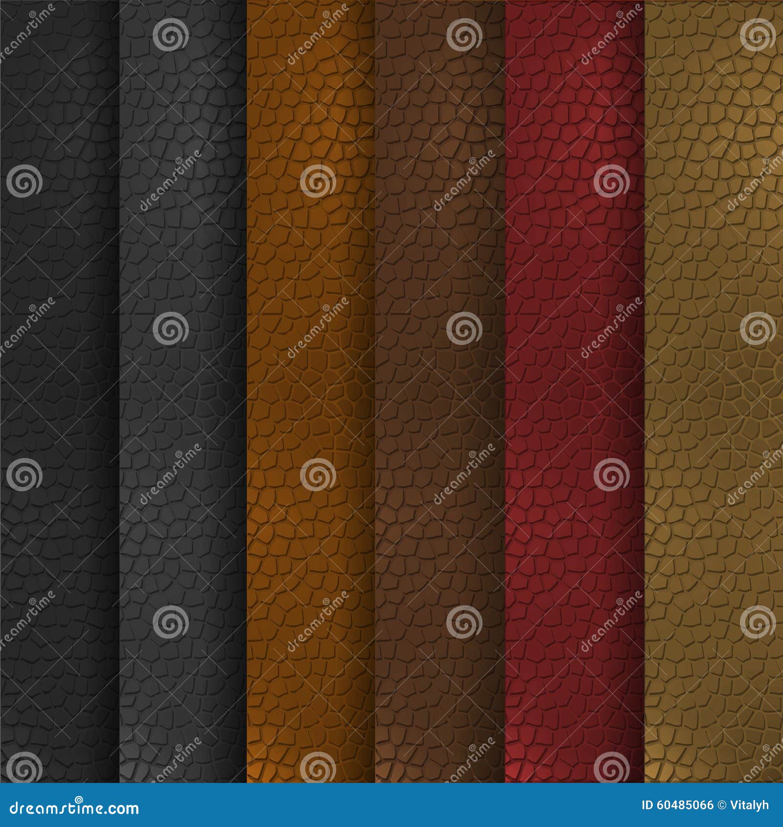 Set of Six Colored Leather Textures Stock Vector - Illustration of ...