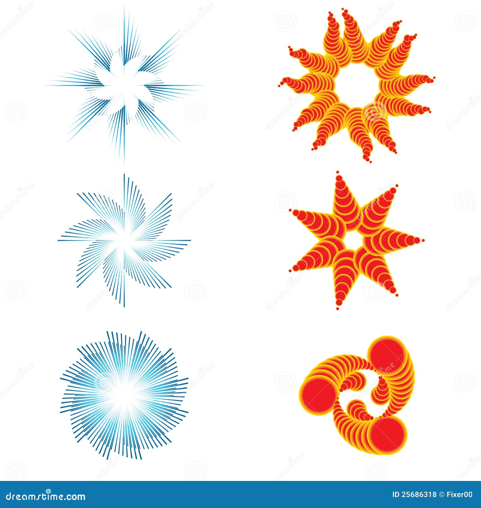 Set Of Six Day And Night Symbols Stock Vector - Illustration of ...