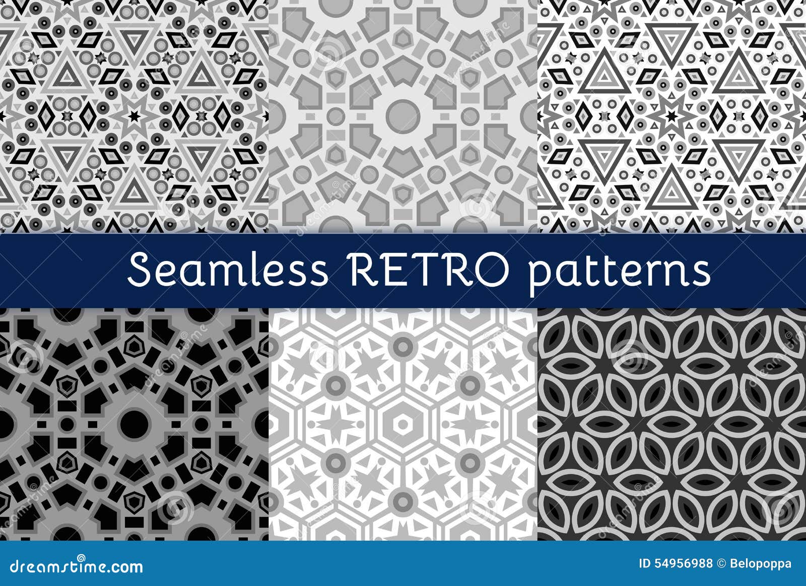 Set Of Six Ethnic Seamless Patterns Stock Vector Illustration Of