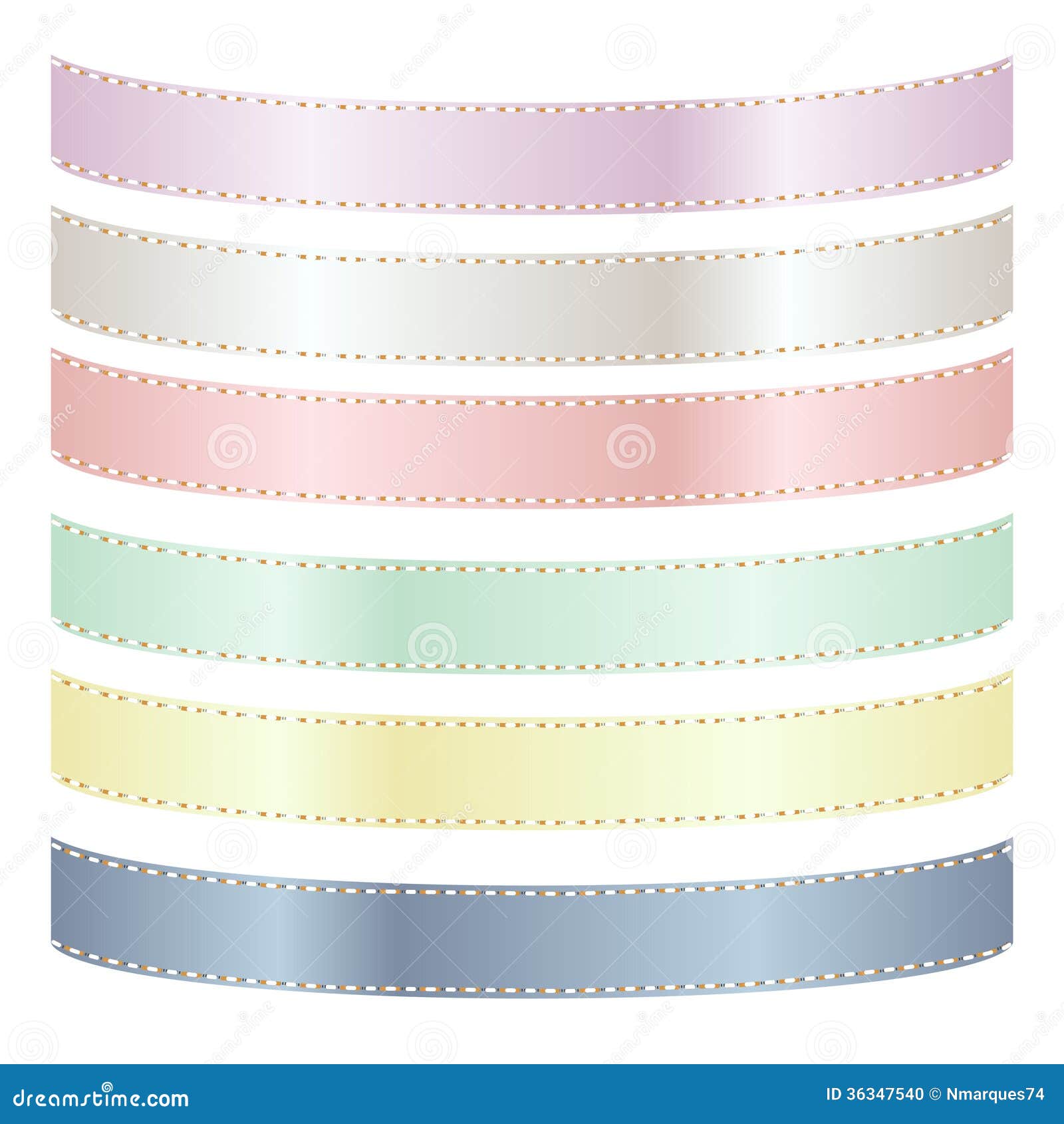 Pastel Satin Ribbons Vector Illustration | CartoonDealer.com #6230516