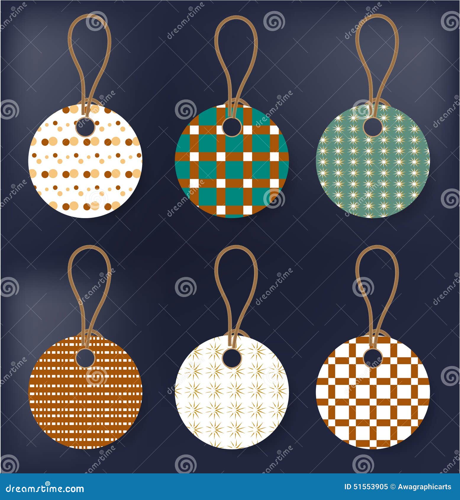 Set of Six Simple, Stickers with Seamless Pattern Stock Vector ...