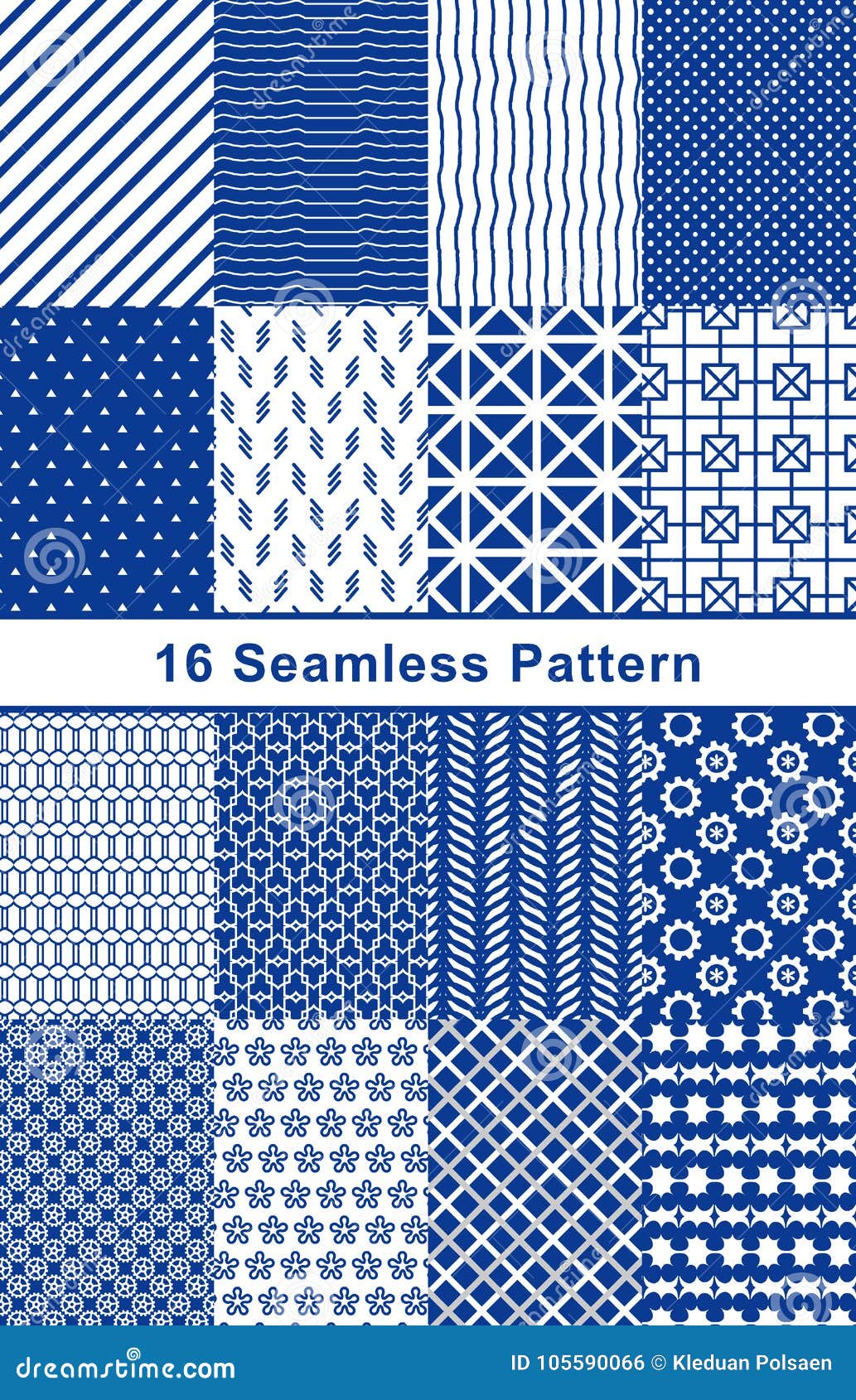 Set of Pattern in Seamless Design. Stock Vector - Illustration of btuse ...