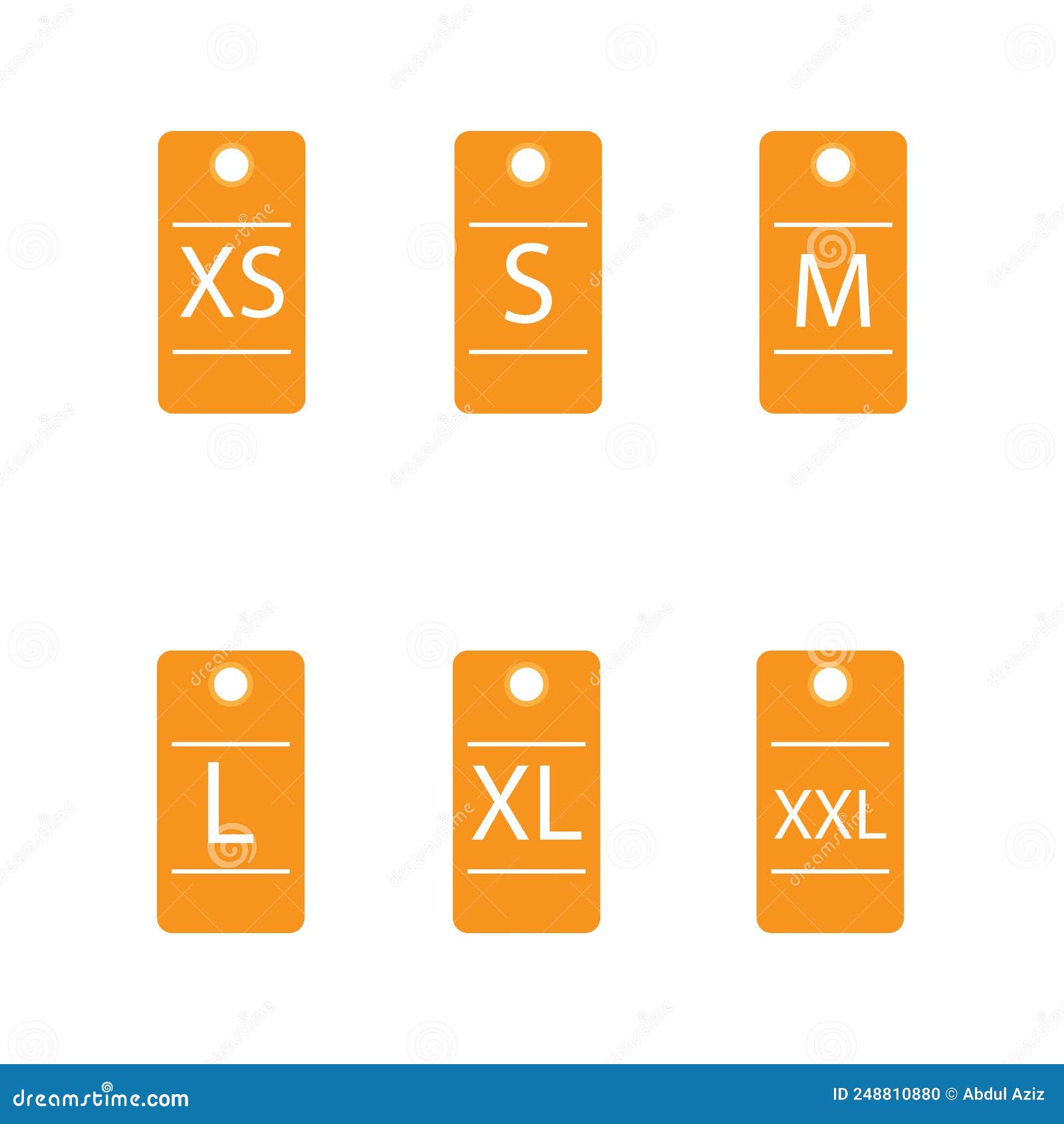 Set of Size Clothing Label Vector Stock Vector - Illustration of ...