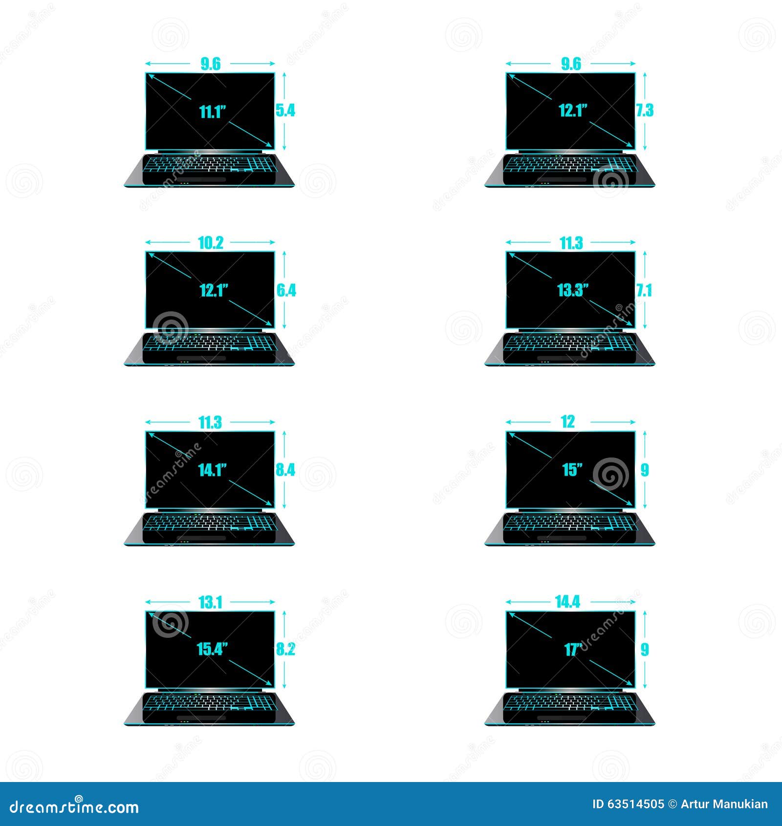 Set of the Sizes of a Matrix Stock Vector - Illustration of education ...
