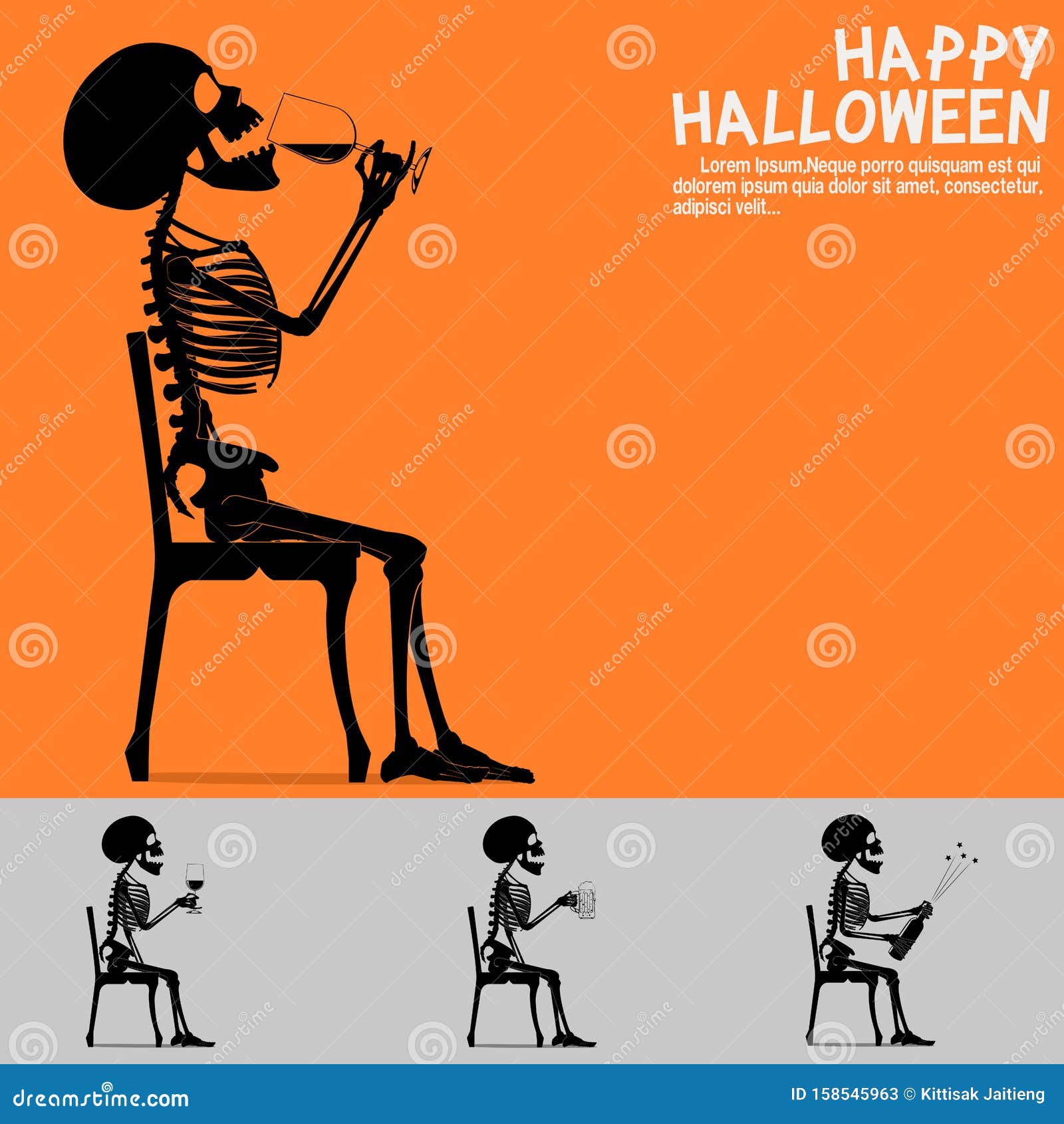 CHEERS TO YOU SKELETON HAND WITH BEER Cartoon Vector | CartoonDealer ...