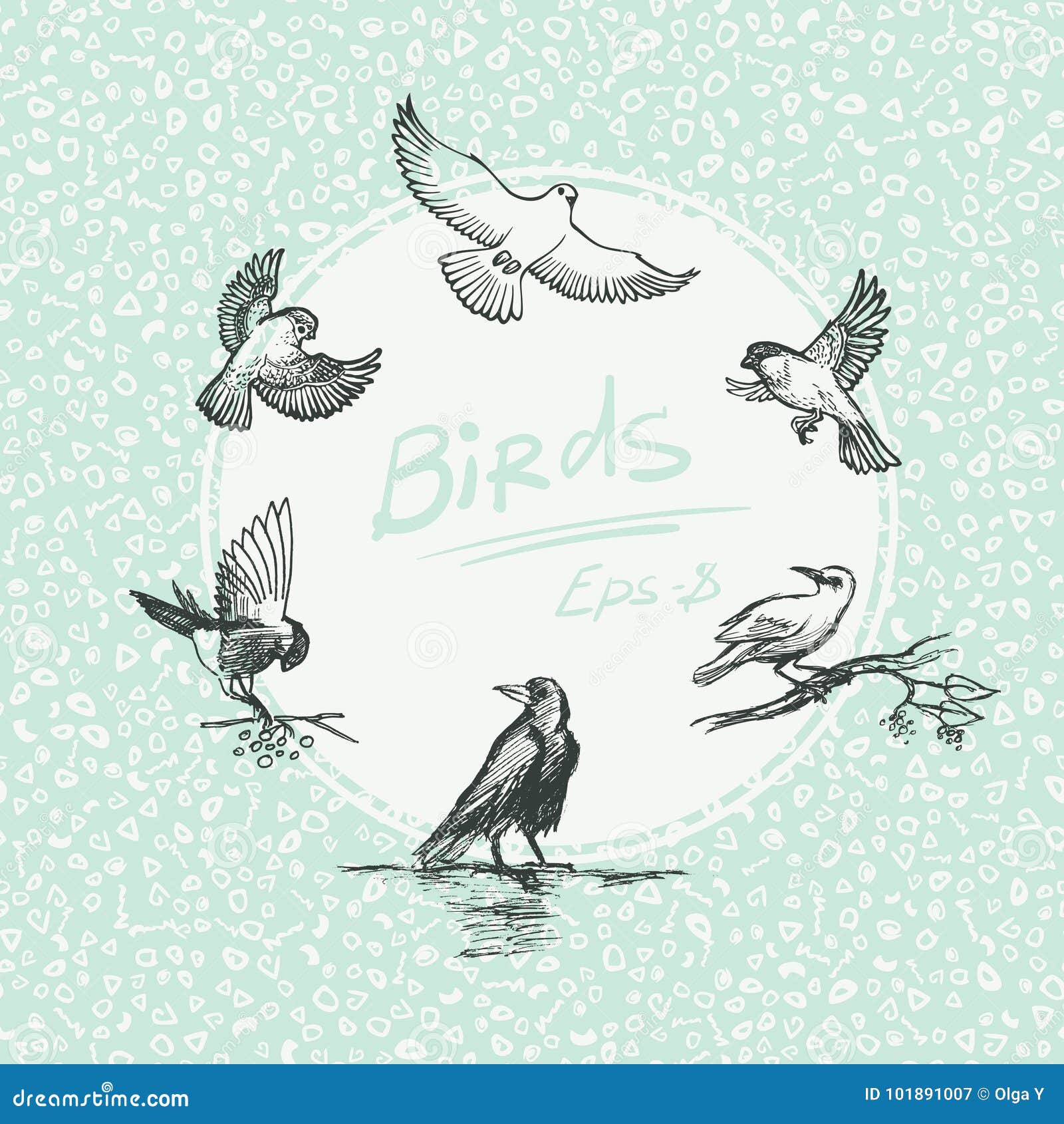 Set of Sketch Bird. Vector Illustration Stock Vector - Illustration of ...