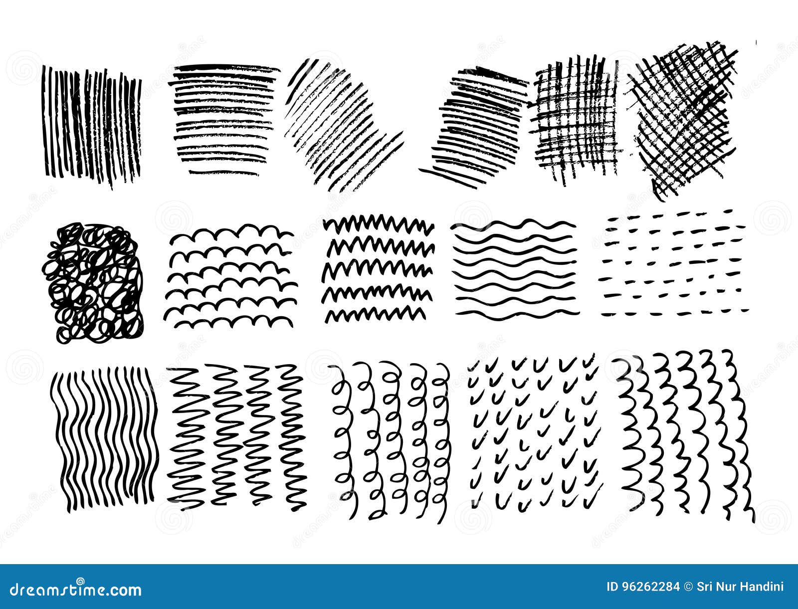 Set of sketch textures stock illustration. Illustration of sketch ...