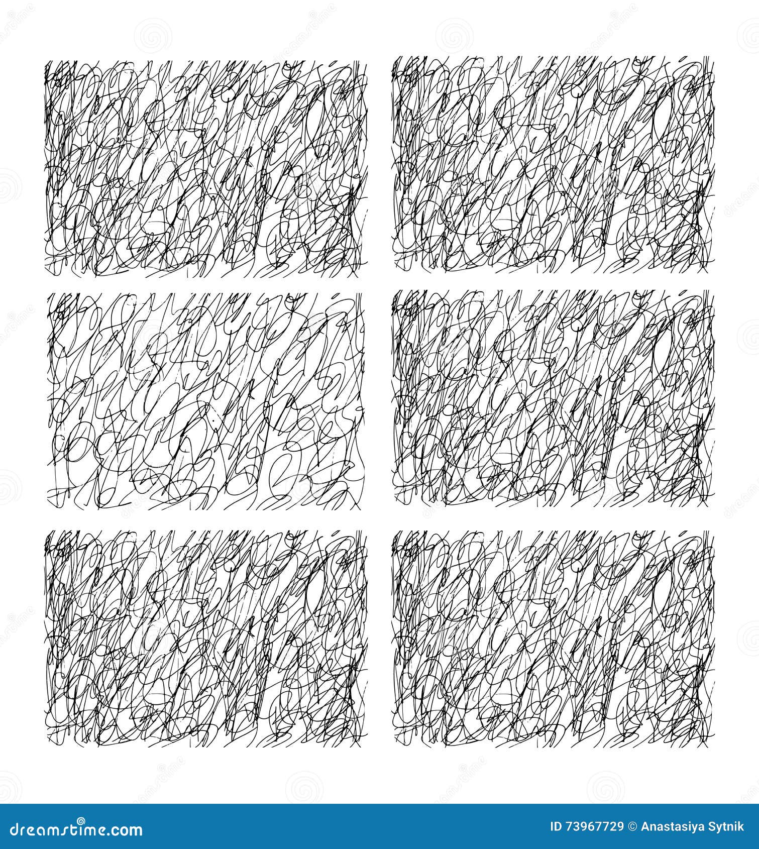 Set Sketch Vector Grunge Lines, Frames for Decor. Eps 10 Stock Vector ...