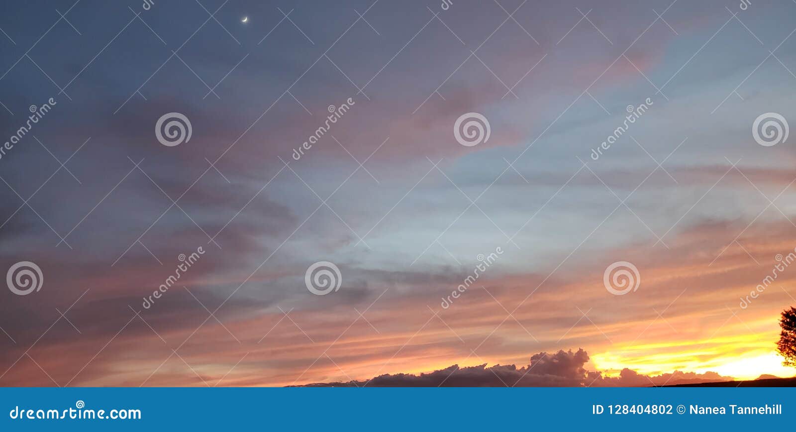 Set the Sky on Fire stock photo. Image of fire, crescent - 128404802