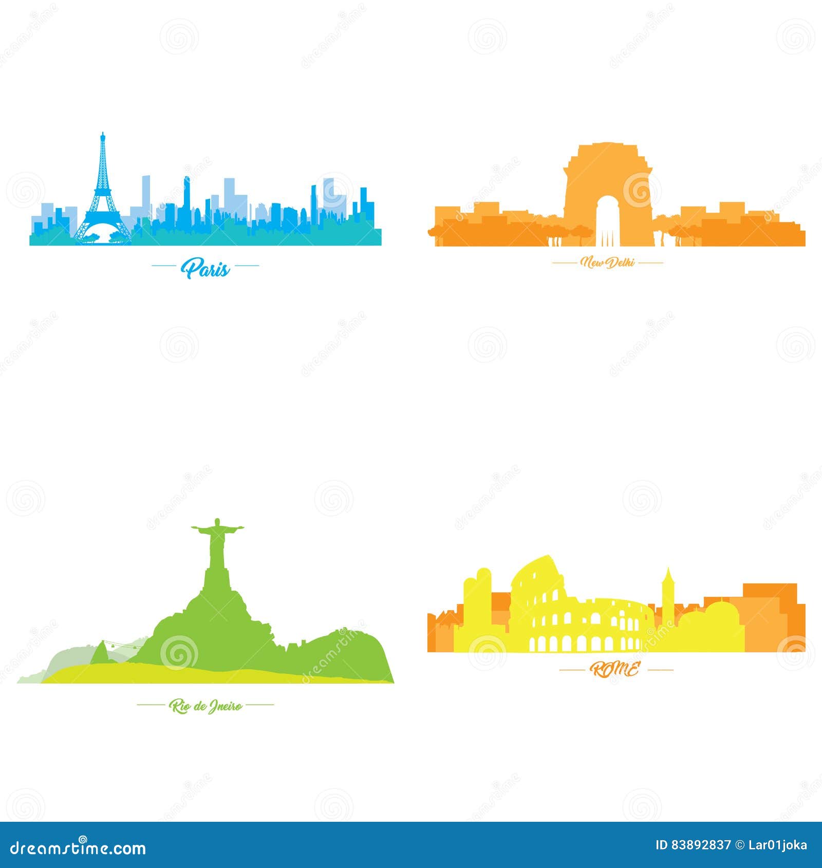 Set of skylines editorial photography. Illustration of business - 83892837